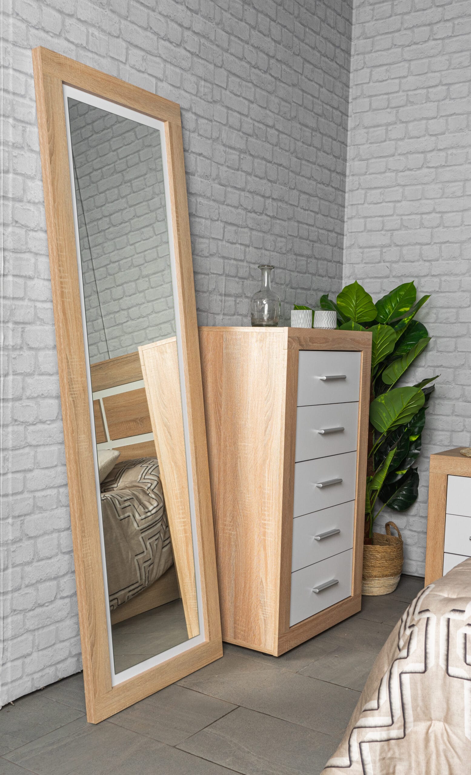 Full Length Wood Mirror - Hall Mirror - Lara Collection